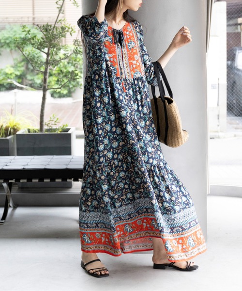 SETUP7（セットアップセブン）の「【SETUP7】オリエンタルデザインロングワンピース SCCH595（ワンピース）」 - WEAR