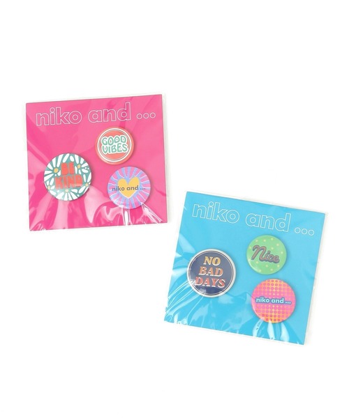 niko and...（ニコアンド）の「3SET缶バッチ2（ブローチ/コサージュ）」 - WEAR