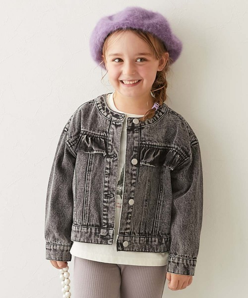 devirock（デビロック）の「【セットアップ可能】バックフリル ノーカラー デニムジャケット（デニムジャケット）」 - WEAR
