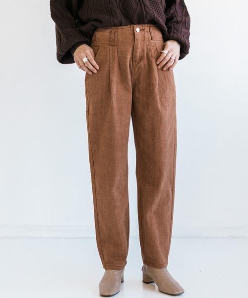 Neuna(ヌナ)の「コーデュロイ調ハイウエストシンプルパンツ(カーゴパンツ)」 Wear