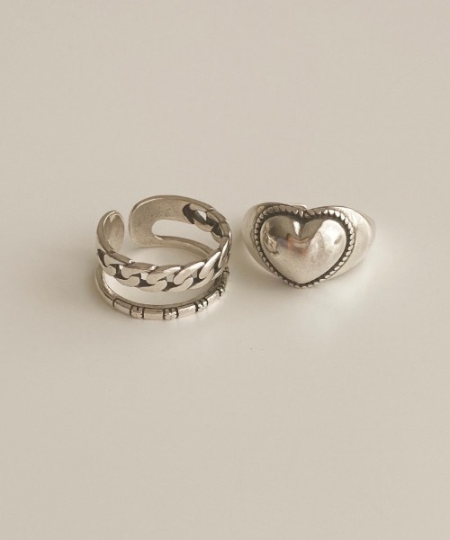 PRIMP（プリンプ）の「silver heart set ring（リング）」 - WEAR