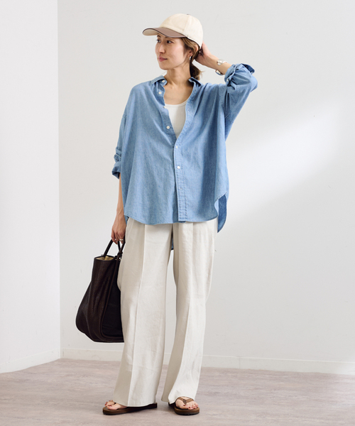 FRAMeWORK（フレームワーク）の「≪一部カラーWEB限定・追加≫リネンMIXストレートパンツ（その他パンツ）」 - WEAR