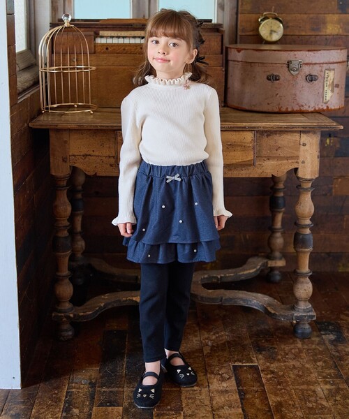 any Fam（エニィファム）の「首フリルしあわせタッチニット（ニット/セーター）」 - WEAR