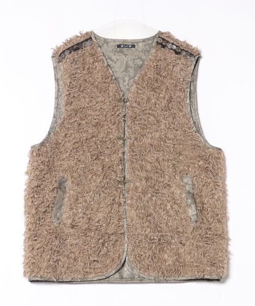 チャイハネ（CAYHANE）/【チャイハネ】モケリプードルファーメンズベスト セール】【チャイハネ】モケリプードルファーMEN'Sベスト（ベスト