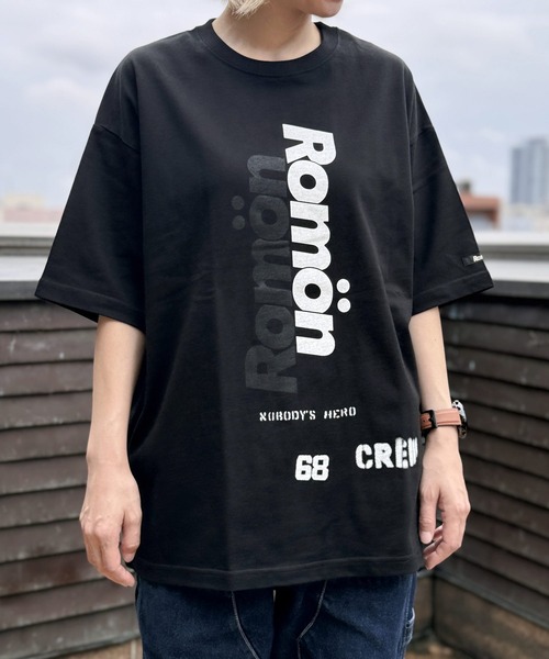 Romon（ロマン）の「ロマン【Romon】Big Silhouette T-shirts (ﾀﾃRomon×2)（Tシャツ/カットソー ...