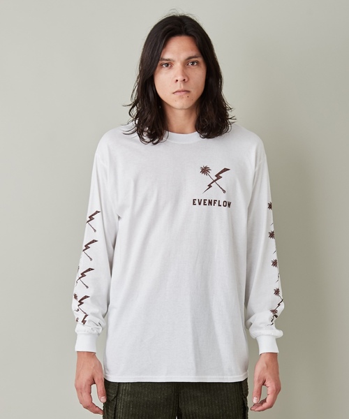 EVENFLOW（イーブンフロー）の「evenflow イーブンフロウ/ クロスロゴ プリント長袖Tシャツ CROSS LOGO L/S ...
