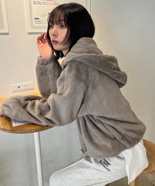AS KNOW AS plus（アズノゥアズプラス）の「☆ファーボリュームフードブルゾン 【2023AWアイテム】（ブルゾン）」 - WEAR