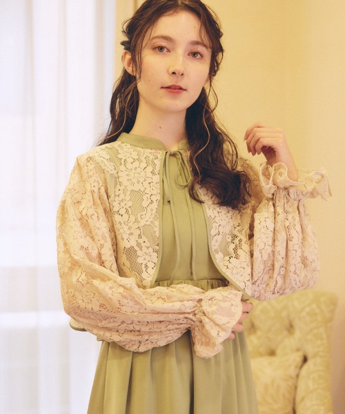 idem（イデム）の「lace bolero omekashi dress/レースボレロ付ノースリワンピース【Sサイズ展開あり】（ワンピース ...