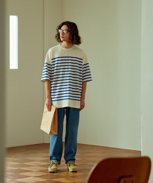 FREAK'S STORE（フリークスストア）の「KONECO/コネーソ 別注 パネルボーダー 半袖Tシャツ/カットソー（Tシャツ/カットソー ...