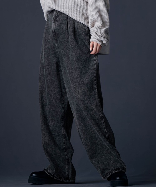 Alfred Alex（アルフレッドアレックス）の「【Alfred Alex】chemical wash wide tapered denim pants / ケミカルヴィンテージメイクタック ...