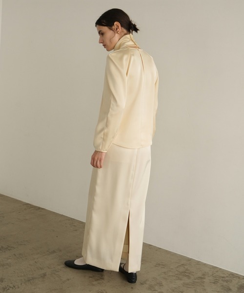 CLANE（クラネ）の「CLANE 2WAY ADJUST SATIN STRAIGHT SKIRT 17109-6142（スカート）」 - WEAR