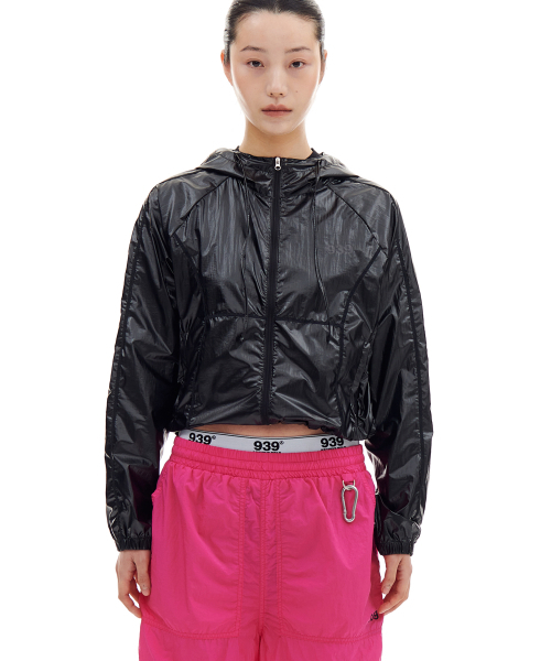 SHEER PACKABLE CROP WINDBREAKER (BLACK)（ナイロンジャケット）｜ARCHIVE BOLD（アーカイブ ...