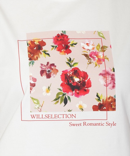 WILLSELECTION（ウィルセレクション）の「フラワープリントTシャツ（Tシャツ/カットソー）」 - WEAR