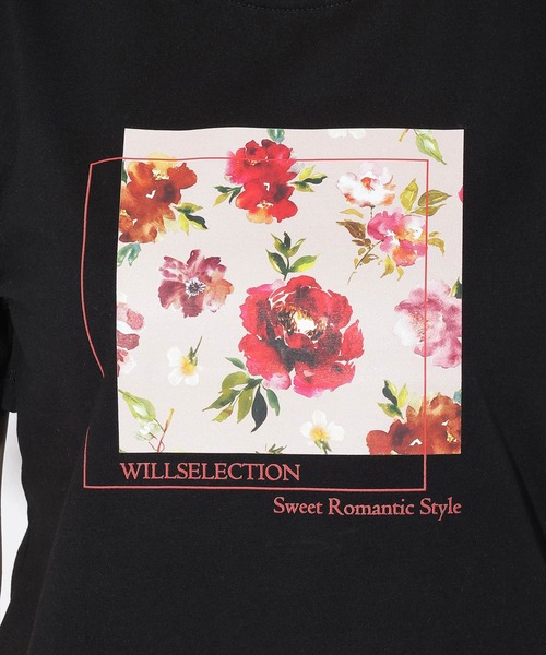 WILLSELECTION（ウィルセレクション）の「フラワープリントTシャツ（Tシャツ/カットソー）」 - WEAR
