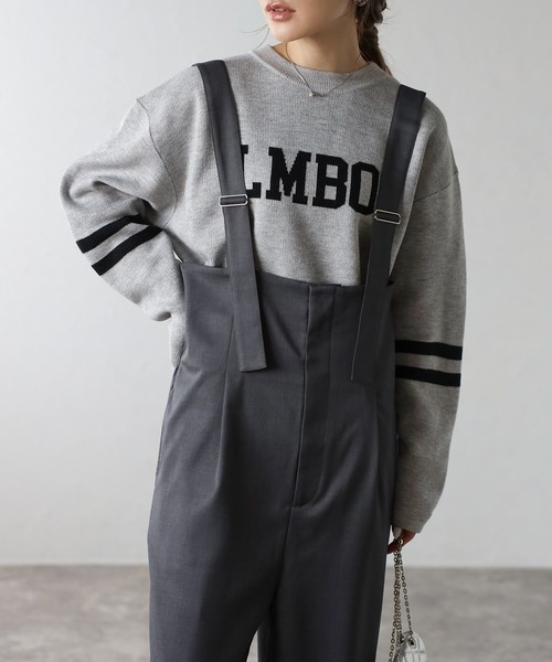 Bonjour Sagan（ボンジュールサガン）の「LMBOロゴラウンドカットニットプルオーバー（ニット/セーター）」 - WEAR