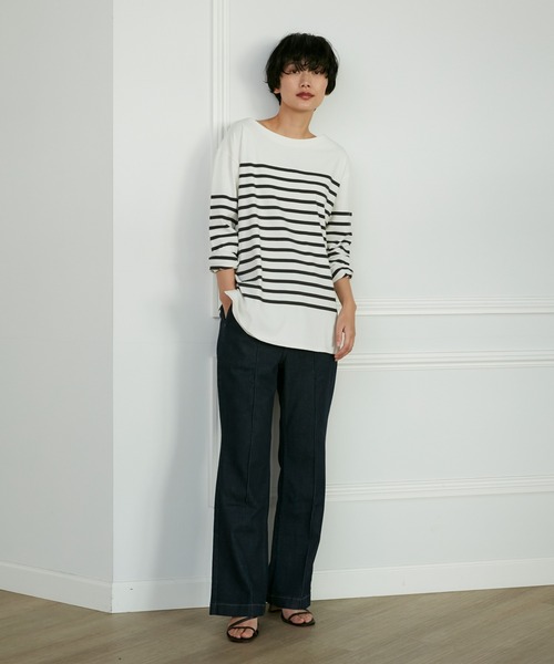 INED（イネド）の「《SUPERIOR CLOSET》パネルボーダーバスクシャツ「STORY3月号掲載」（Tシャツ/カットソー）」 - WEAR