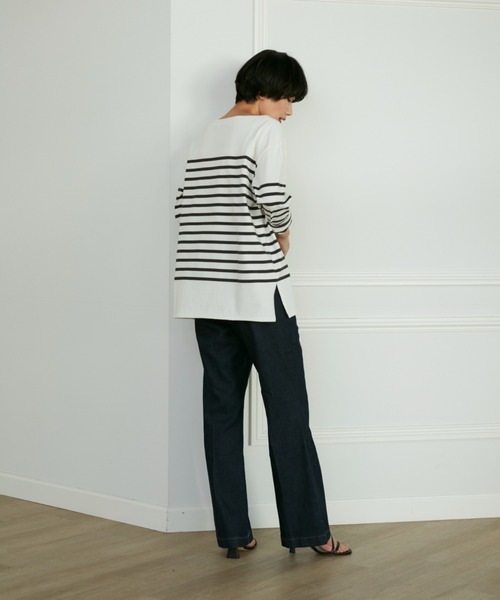 INED（イネド）の「《SUPERIOR CLOSET》パネルボーダーバスクシャツ「STORY3月号掲載」（Tシャツ/カットソー）」 - WEAR