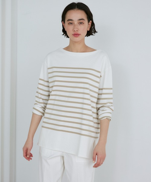 INED（イネド）の「《SUPERIOR CLOSET》パネルボーダーバスクシャツ「STORY3月号掲載」（Tシャツ/カットソー）」 - WEAR