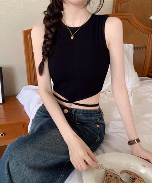 【セール】Cross String Tank top / クロスデザインタンクトップ（タンクトップ）｜Chick（チック）のファッション通販 ...