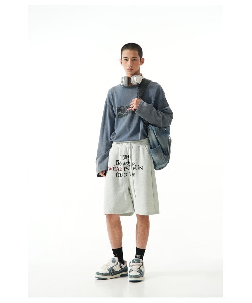 BJHG（ビージャストハグ）の「【BJHG】フロントビッグ スポーティ スウェット ハーフパンツ（スウェットパンツ）」 - WEAR
