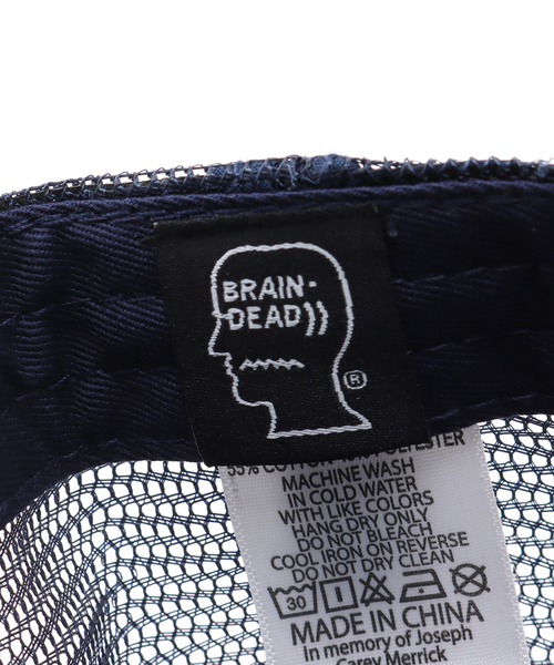 BRAIN DEAD（ブレインデット）の「【BRAIN DEAD/ブレインデッド】 LOGOHEAD 5 PANEL TRUCKER CAP ...