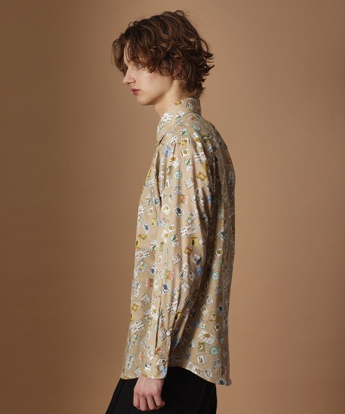 Sサイズ～】マガジンプリントシャツ（シャツ/ブラウス）｜40ct＆525