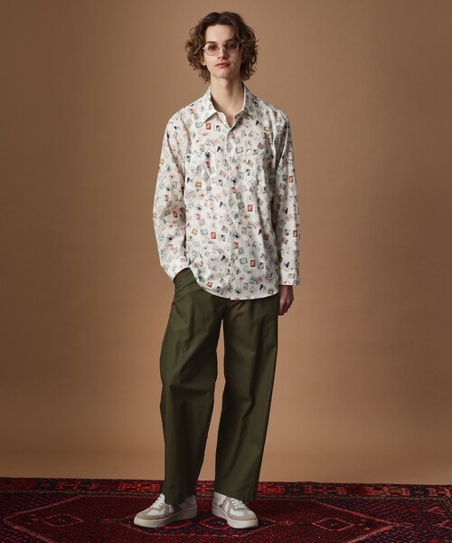 Sサイズ～】マガジンプリントシャツ（シャツ/ブラウス）｜40ct＆525