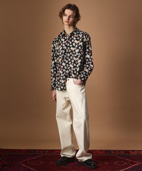 セール】【Sサイズ～】マガジンプリントシャツ（シャツ/ブラウス