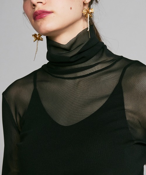 Sov.（ソブ）の「Sov. / ハイネックチュールスキントップス（Tシャツ/カットソー）」 - WEAR