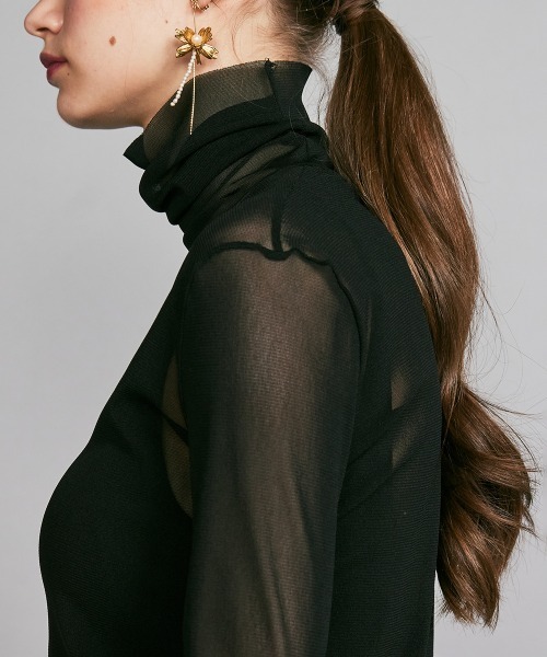 Sov.（ソブ）の「Sov. / ハイネックチュールスキントップス（Tシャツ/カットソー）」 - WEAR