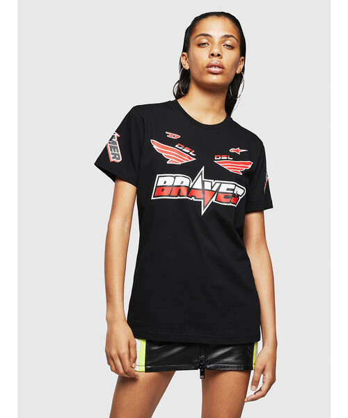 DIESEL（ディーゼル）の「レディース DSLロゴ半袖Tシャツ（Tシャツ/カットソー）」 - WEAR