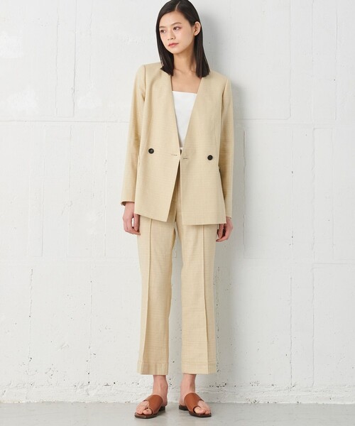 JOSEPH（ジョセフ）の「【JOSEPH STUDIO】キャンバスストレッチ ジャケット（ノーカラージャケット）」 - WEAR