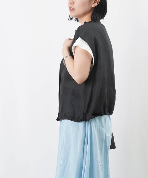 LUCA/LADY LUCK LUCA（ルカ/レディラックルカ）の「LC/LLL ラミーショートベスト / スタンドカラーリネンベスト（ベスト ...