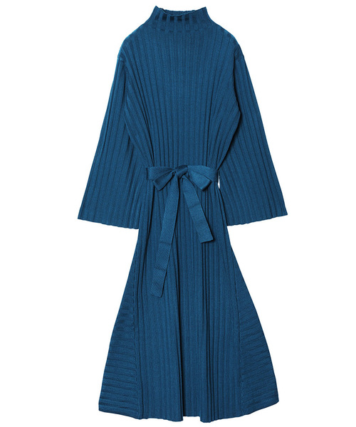 AMERI（アメリ）の「SWITCHING WIDE RIB KNIT DRESS（ワンピース）」 - WEAR