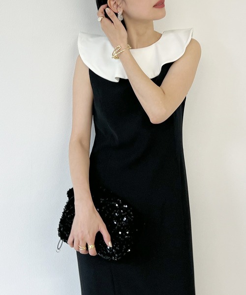 【セール】BIGカラーノースリーブロングワンピース（Tシャツ/カットソー）｜STELLA FISH（ステラフィッシュ）のファッション通販 ...