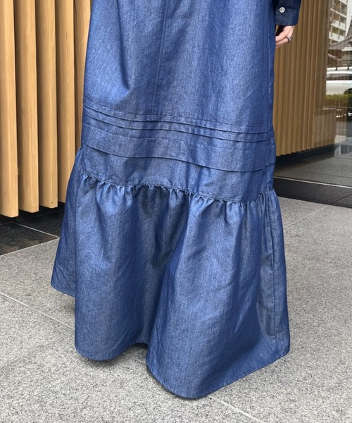 CIAOPANIC（チャオパニック）の「【SETアイテム】ケープ襟付デニムティアードワンピース（ワンピース）」 - WEAR