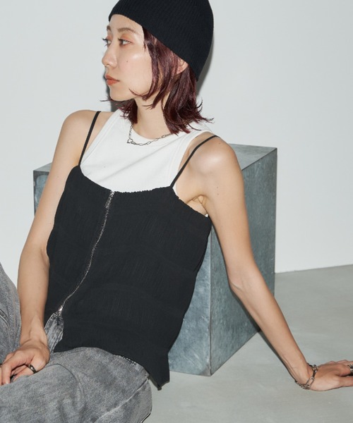 【セール】シャーリングジョーゼットビスチェキャミ（キャミソール）｜Auntie Rosa Holiday（アンティローザホリデー）の ...