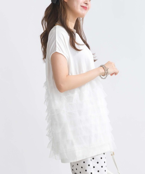 PICCIN（ピッチン）の「【WEB限定】チュールフリルロングプルオーバー（Tシャツ/カットソー）」 - WEAR