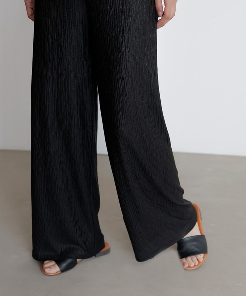 hellam（へラム）の「ラメワイドリブパンツ（その他パンツ）」 - WEAR
