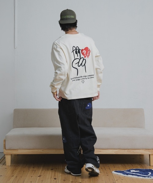 kaoyorinakami（カオヨリナカミ）の「Peace long tee / ピースロンT（Tシャツ/カットソー）」 - WEAR