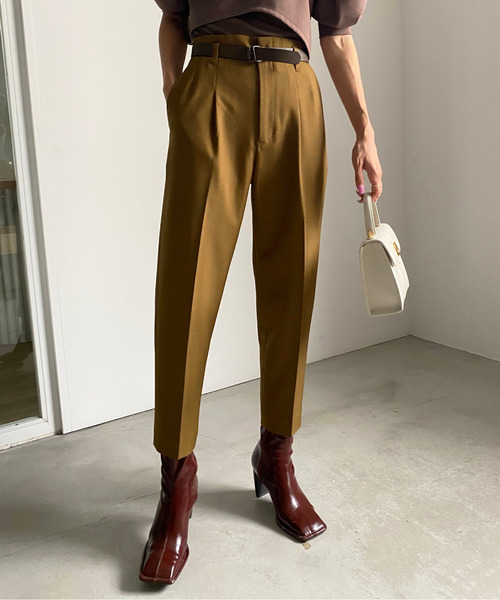 AMERI（アメリ）の「HIGH WAIST TAPERED BELT SET PANTS（その他パンツ）」 - WEAR
