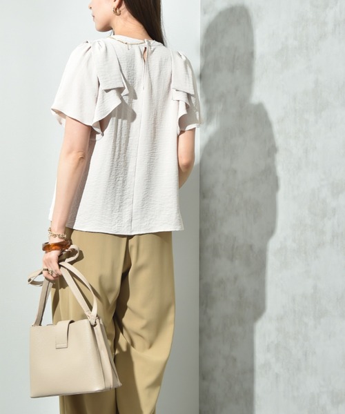 INTERPLANET（インタープラネット）の「【UV・接触冷感】ポーラ配色メローフリルブラウス（シャツ/ブラウス）」 - WEAR