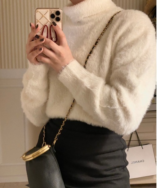 -Myme- Heart be to.（マイミーハートビート）の「shaggy turtle knit / シャギータートルニット（ニット ...