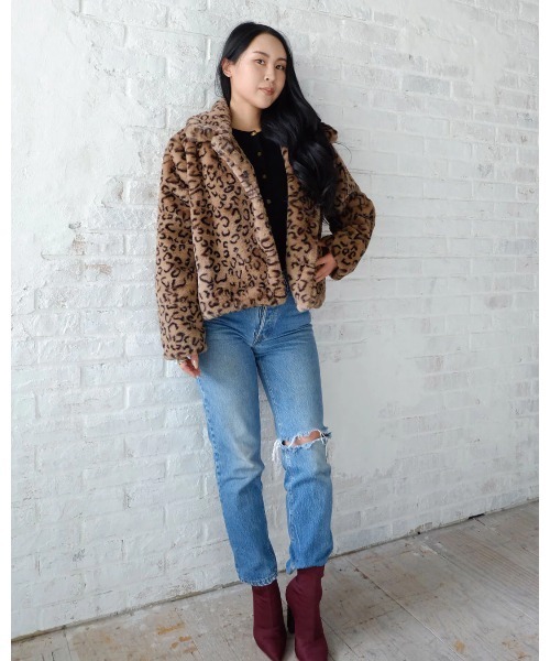 roial（ロイアル）の「JACKET/ROIAL(ロイアル）マルチ総柄デザインリラックスサイジングファーブルゾン（ブルゾン）」 - WEAR