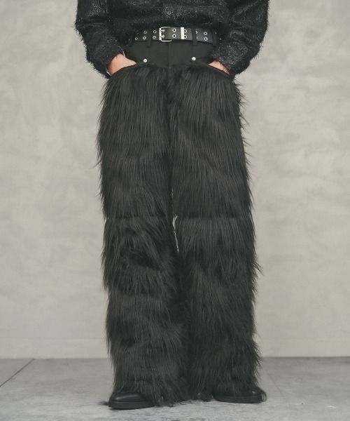 【セール】front faux fur shaggy pants / フロントフェイクファーシャギーパンツ（その他パンツ）｜Shoowtime ...
