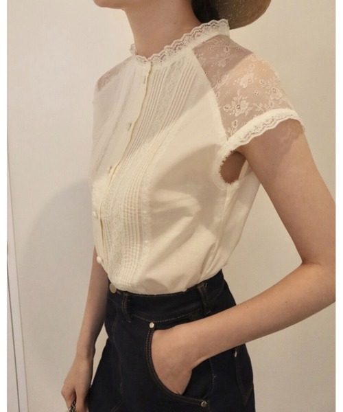 epine（エピヌ）の「shoulder lace pin tuck classical blouse（シャツ/ブラウス）」 - WEAR