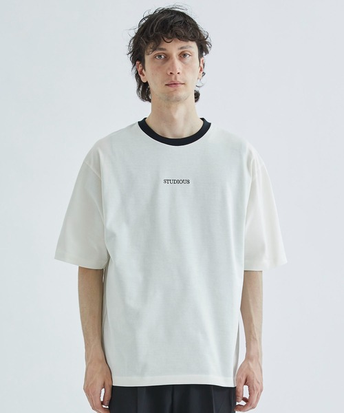 STUDIOUS（ステュディオス）の「STUDIOUS刺繍ロゴS/S Tee（Tシャツ/カットソー）」 - WEAR