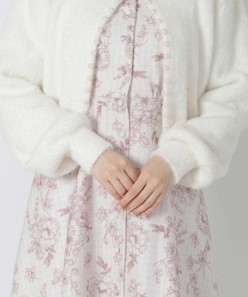 WILLSELECTION（ウィルセレクション）の「パール使いショートカーデ【HAPPY HOLIDAY SET対象アイテム】（カーディガン/ボレロ）」 - WEAR