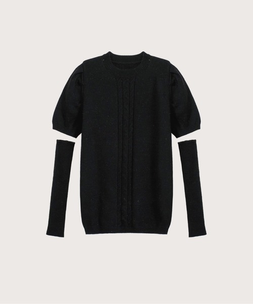 Moveable Sleeve Rib Sweater（ニット/セーター）｜LA POMME petit（ラポミ・プチ）のファッション通販 ...