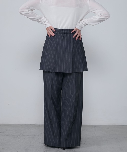 le ELMi（ルエルミ）の「Multi-way striped layered skirt & slacks set / マルチウェイ ...